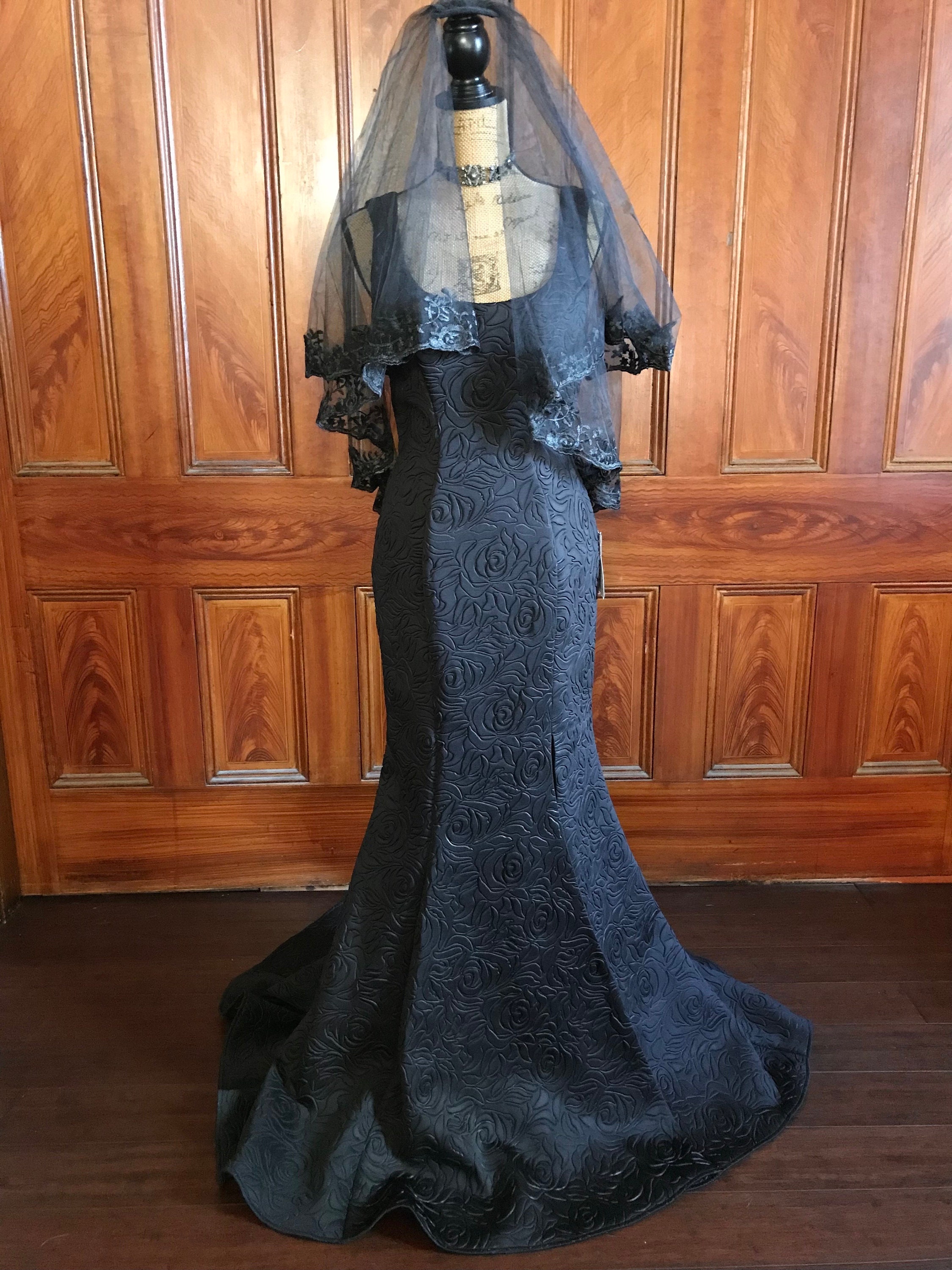 Black Gothic Bridal Victorian Vampy Costume Veil - Etsy