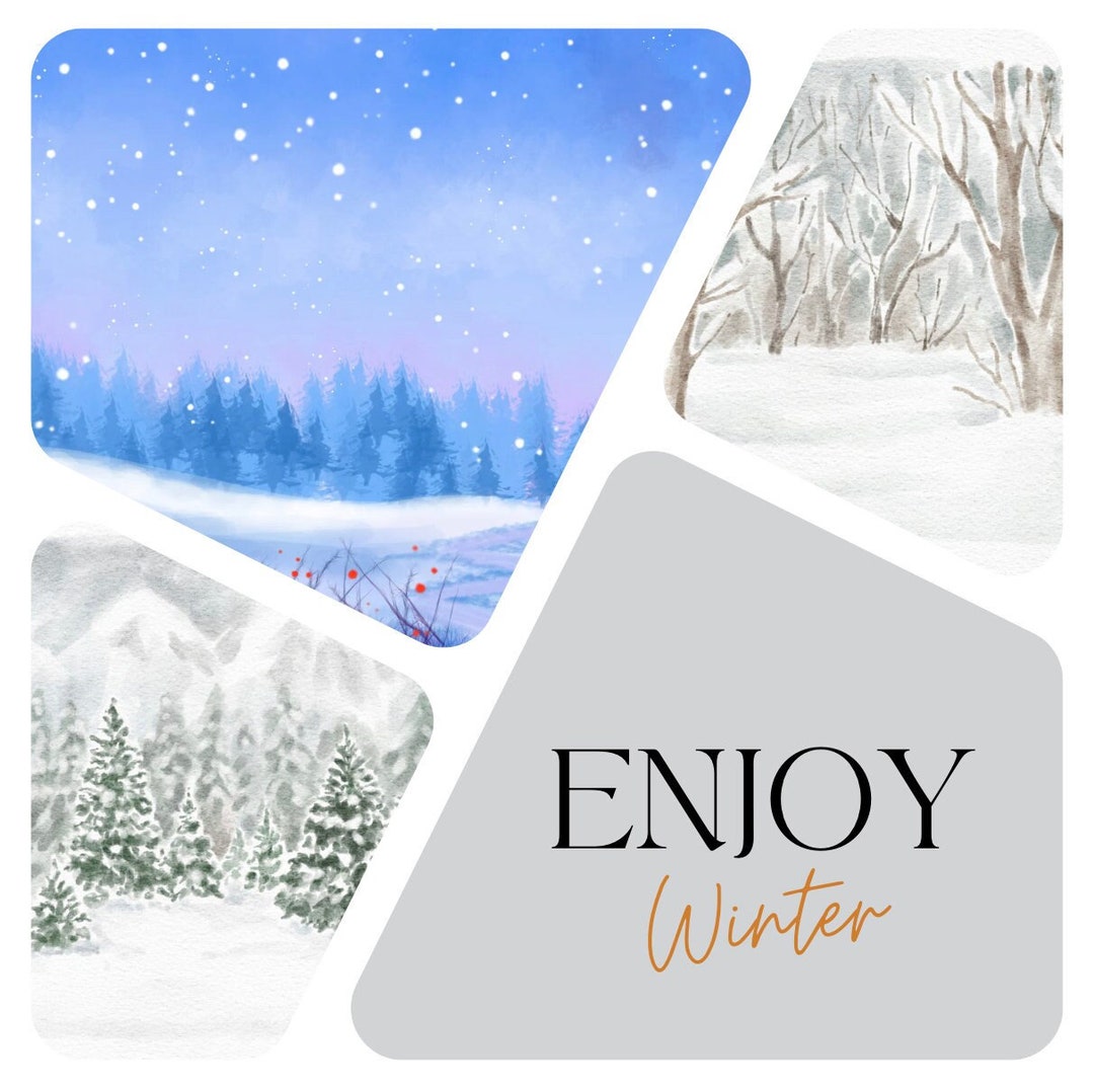 Winter Wonderland Instagram Templates 20 Pc - Etsy