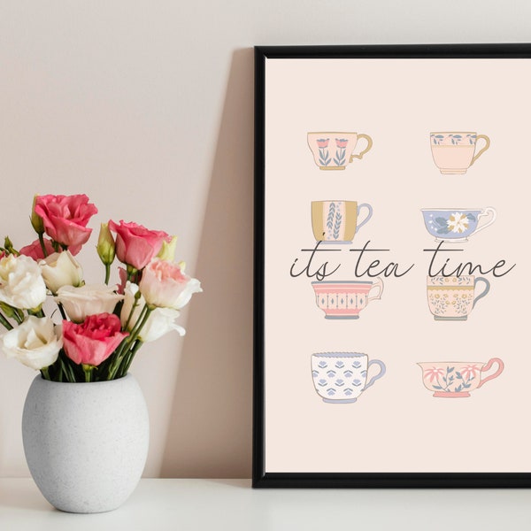 Tea Time Poster - Etsy