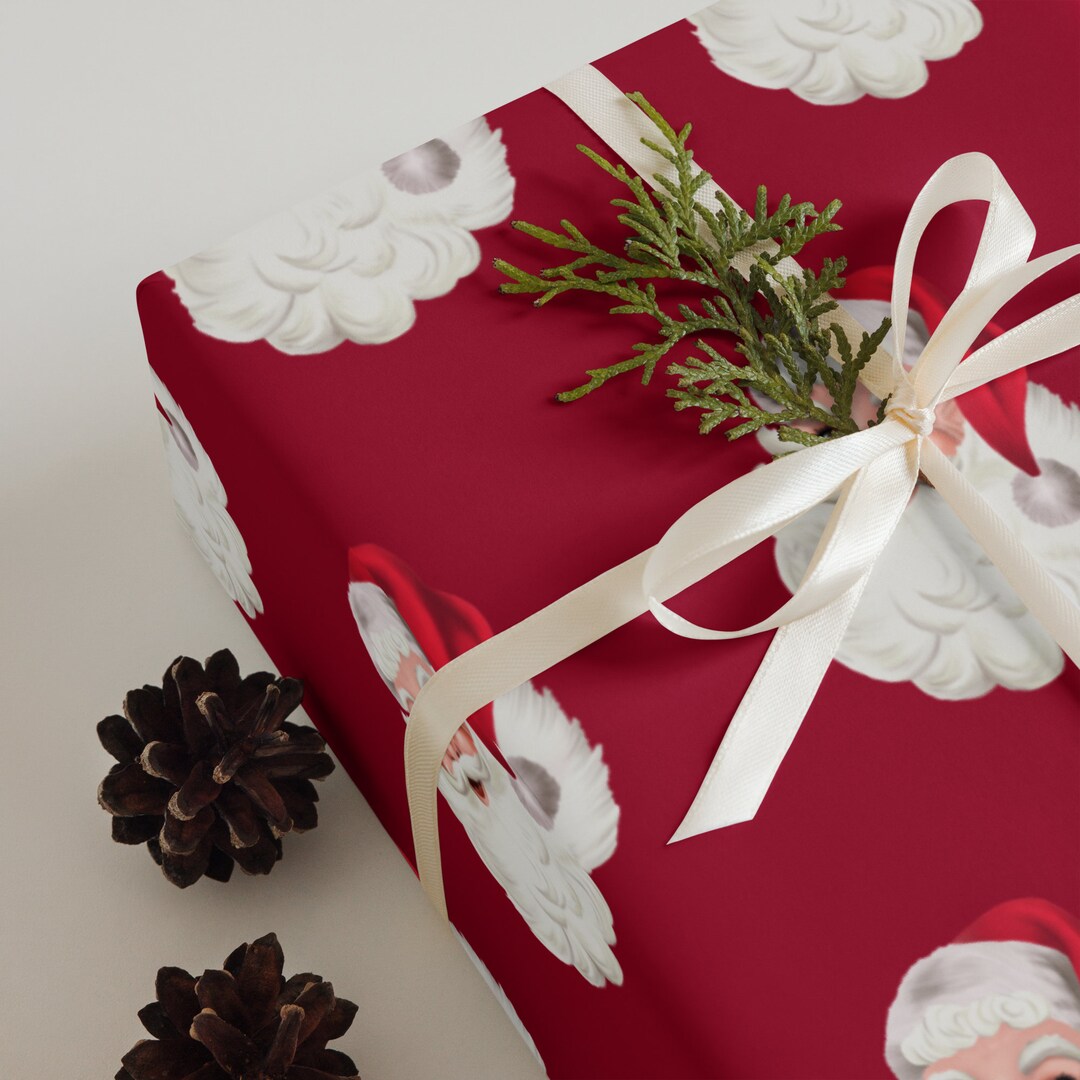 Vintage Santa Wrapping Paper Sheets - Etsy