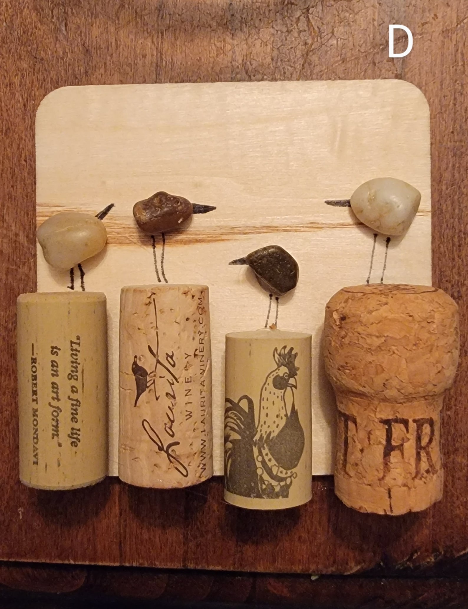 Wine Cork Bird 4x4 Magnet - Etsy