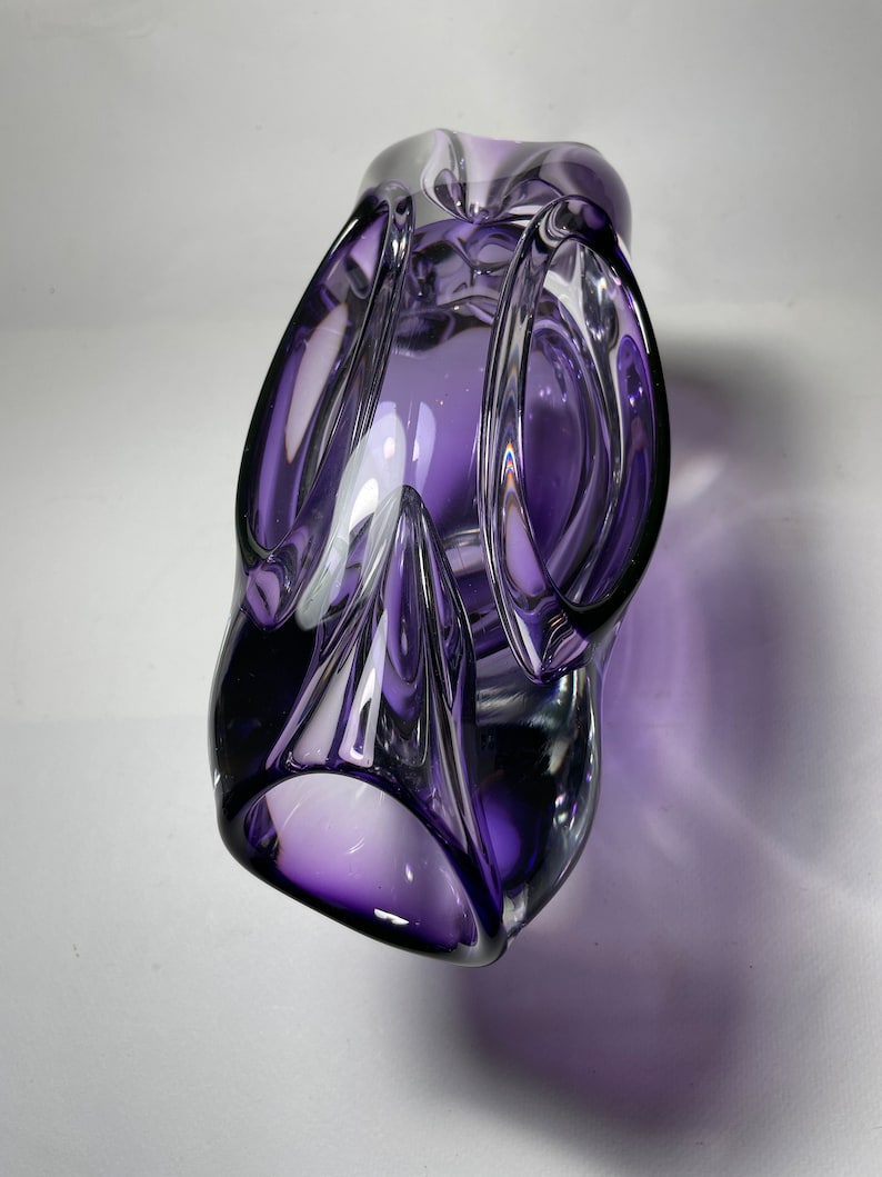 Adam Jablonski Art Glass Sculpture Purple - Etsy