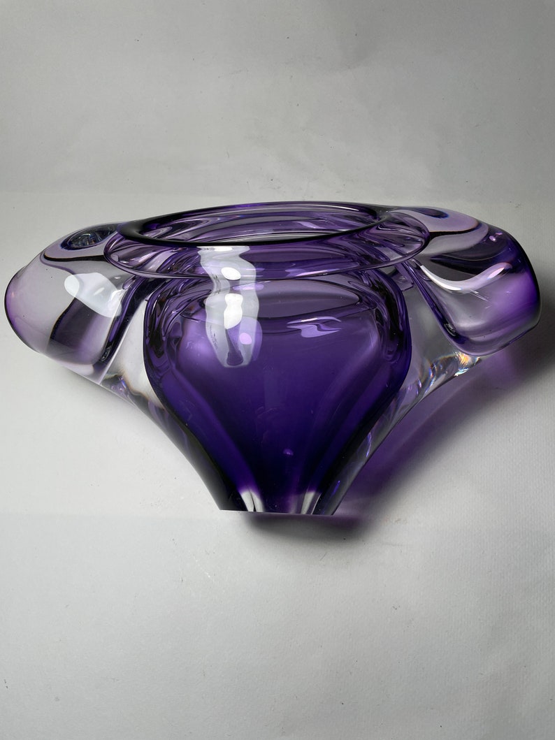 Adam Jablonski Art Glass Sculpture Purple - Etsy