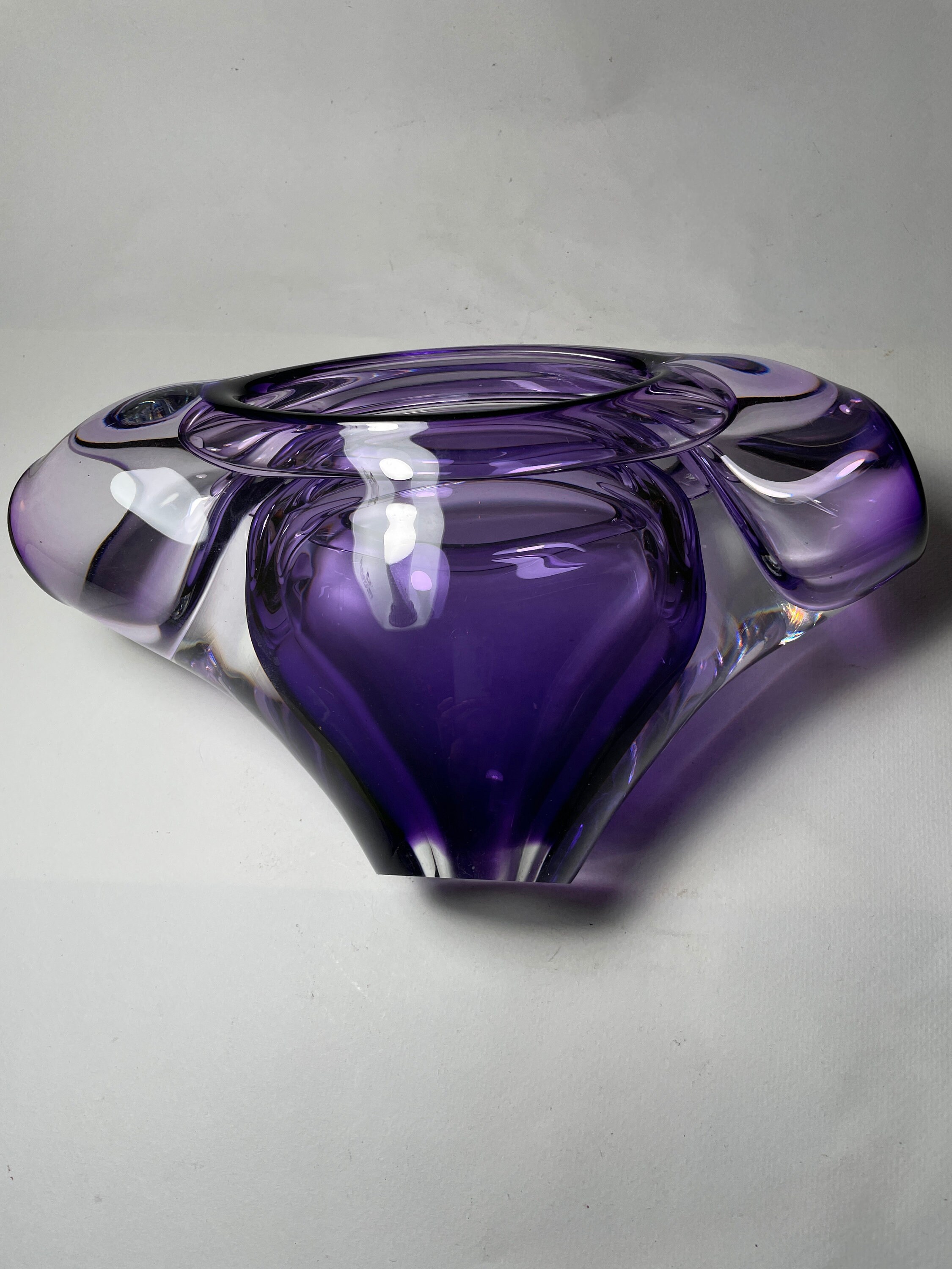 Adam Jablonski Art Glass Sculpture Purple - Etsy
