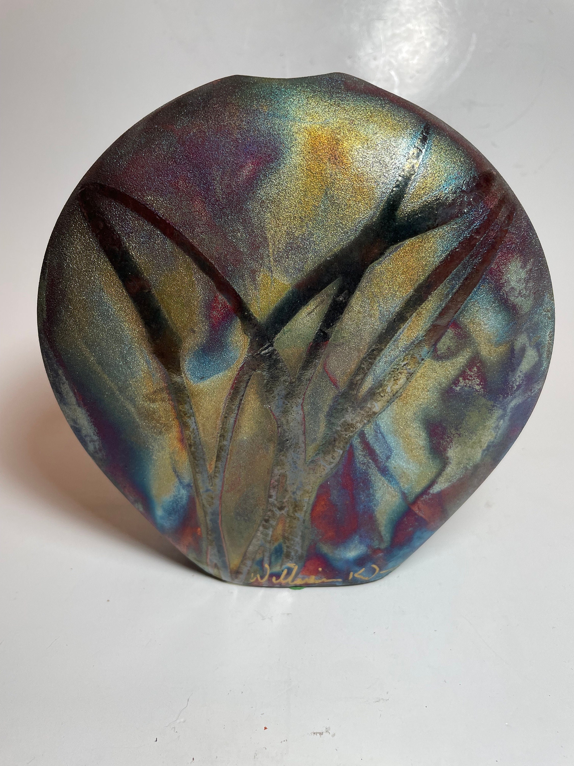 William K. Turner Raku Potters Urn - Etsy