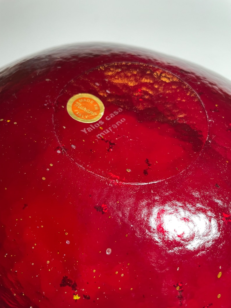 Vintage Yalos Casa Murano Glass Centerpiece Bowl - Etsy