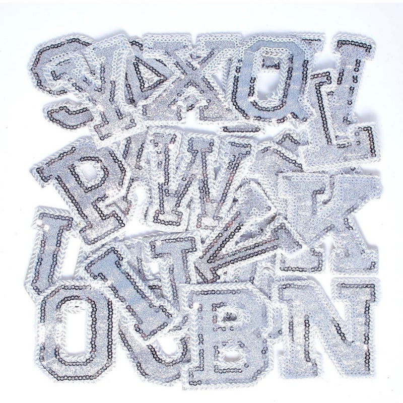 Sequin Sew on Letter - Etsy
