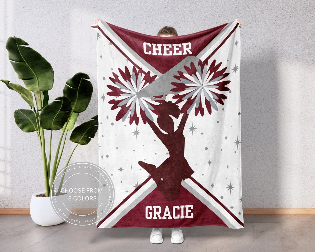Personalized Cheerleader Blanket Cheer Gift for Girls, Minky Throw ...