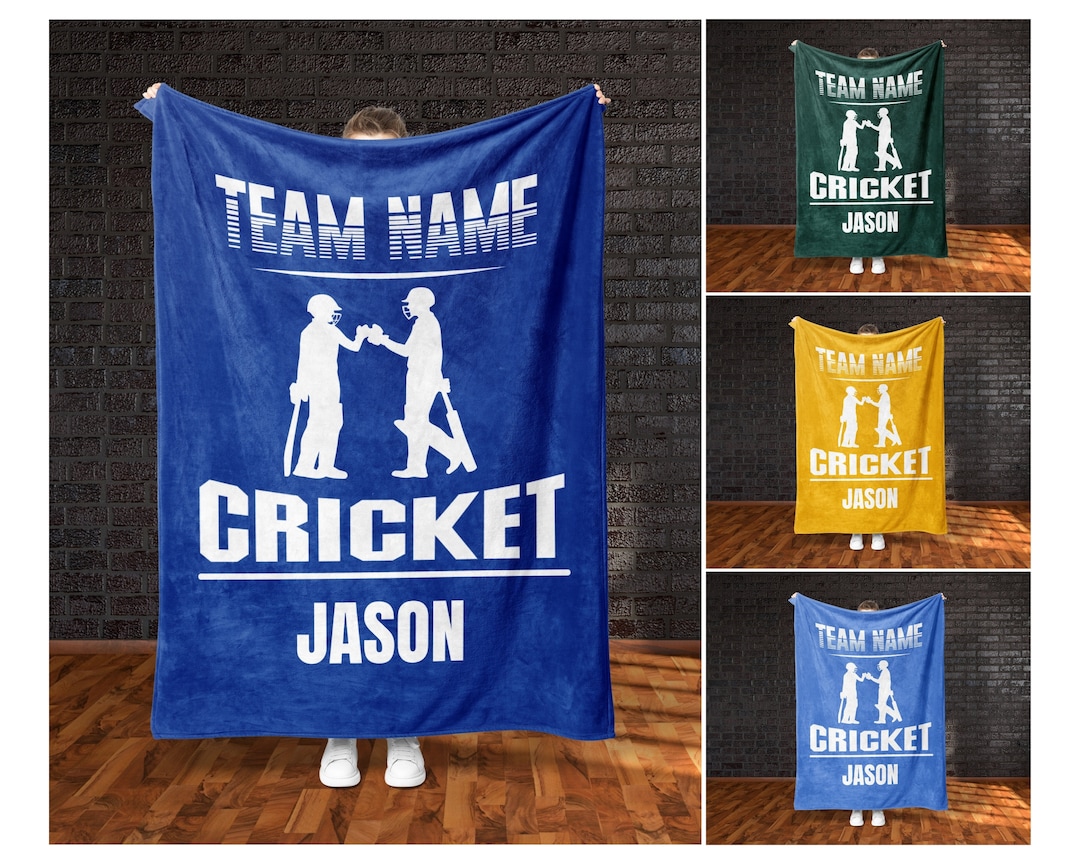 Custom Cricket Blanket With Name Personalized Cricket Fan Gift, Senior ...
