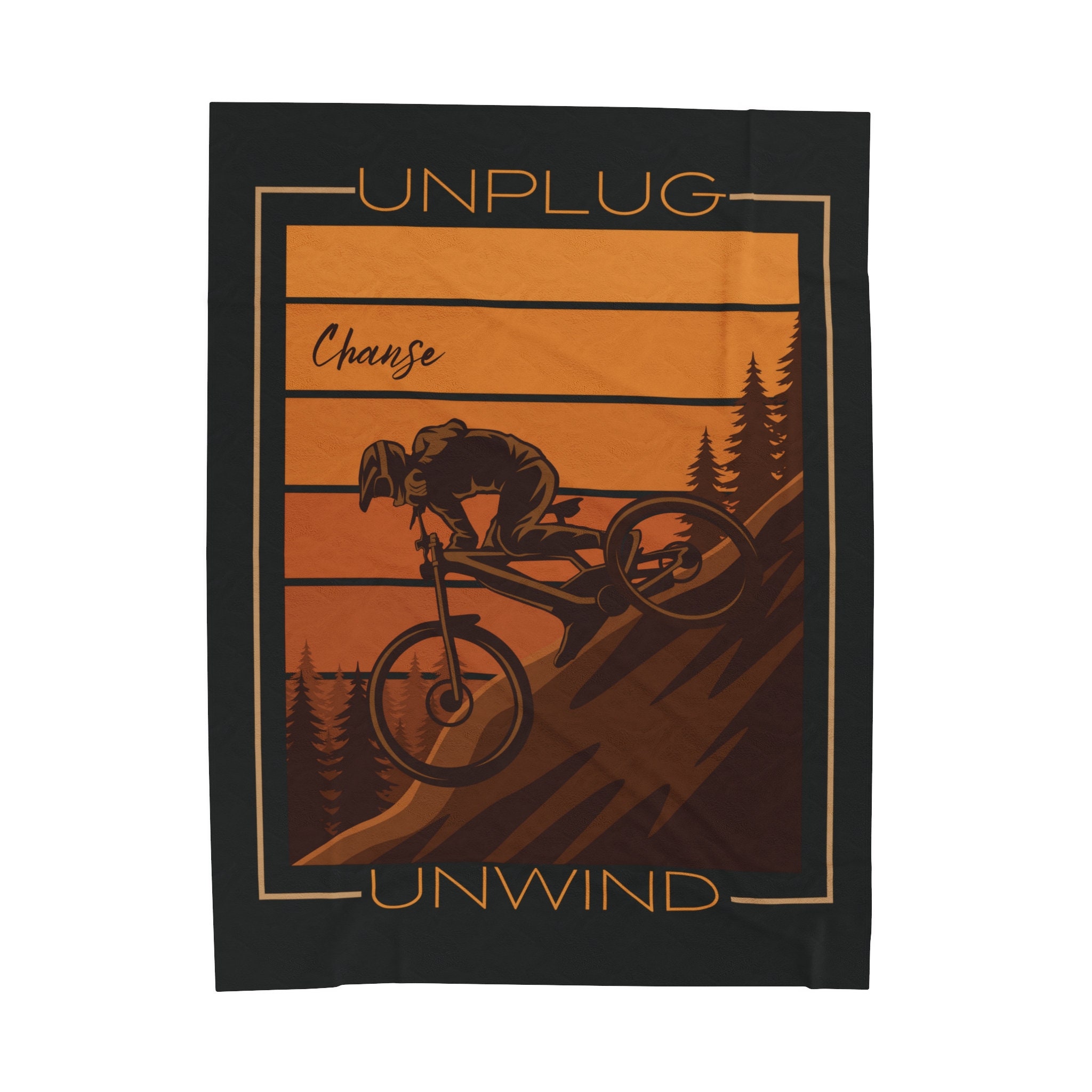 Personalized Mountain Bike Blanket Custom Mountain Bike Gift, Minky ...