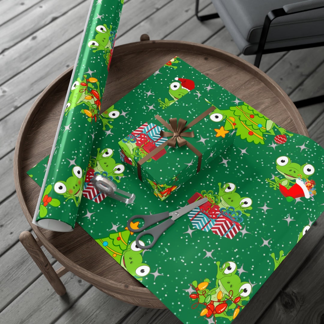 Fun Frog Wrapping Paper Holiday Wrapping Paper Roll Gift Wrap for ...