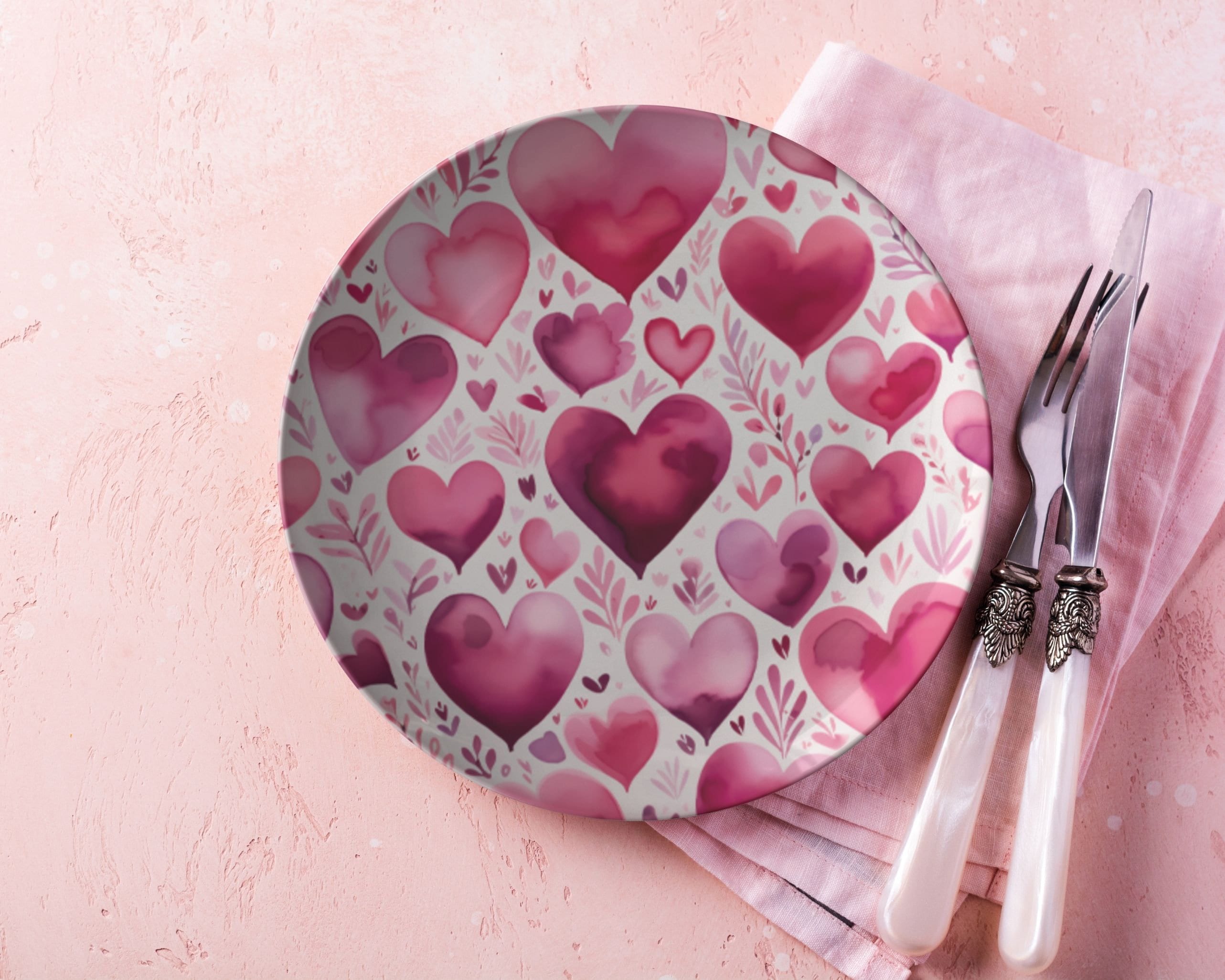 Thermosaf Polymer Dinner Plates Valentine Plates, Valentines Day Decor ...