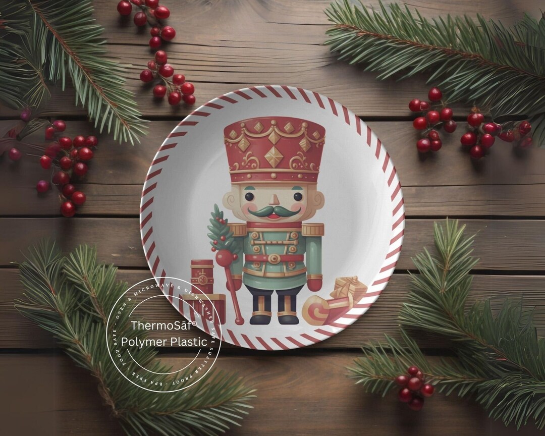 Thermosaf Polymer Nutcracker Christmas Plate, Nutcracker Christmas ...