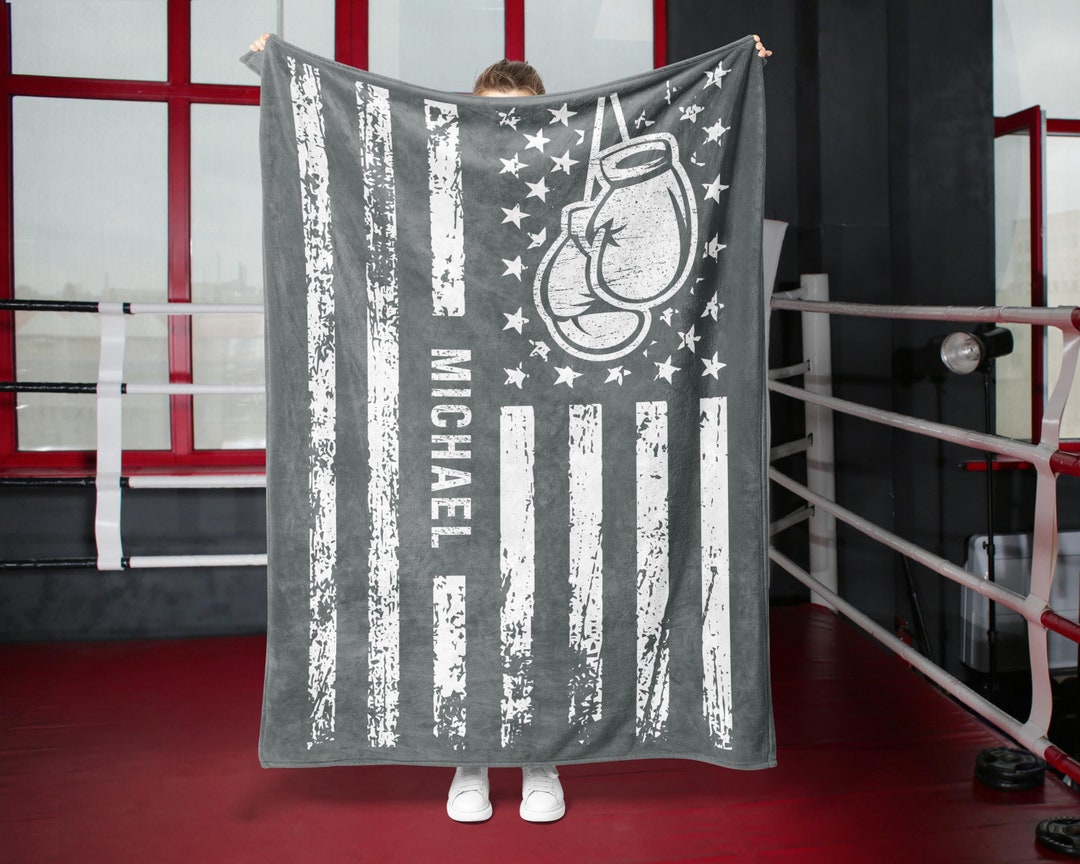 Personalized Boxing Blanket Gift for Boxer, Boxing Coach Gift Custom ...