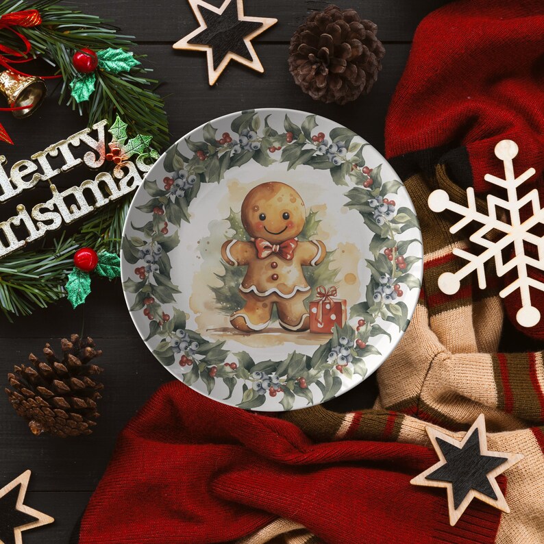 Thermosaf Polymer Gingerbread Man Christmas Plate, Gingerbread ...