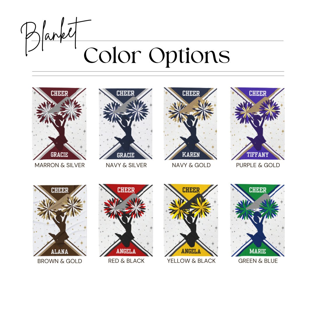 Personalized Cheerleader Blanket Cheer Gift for Girls, Minky Throw ...