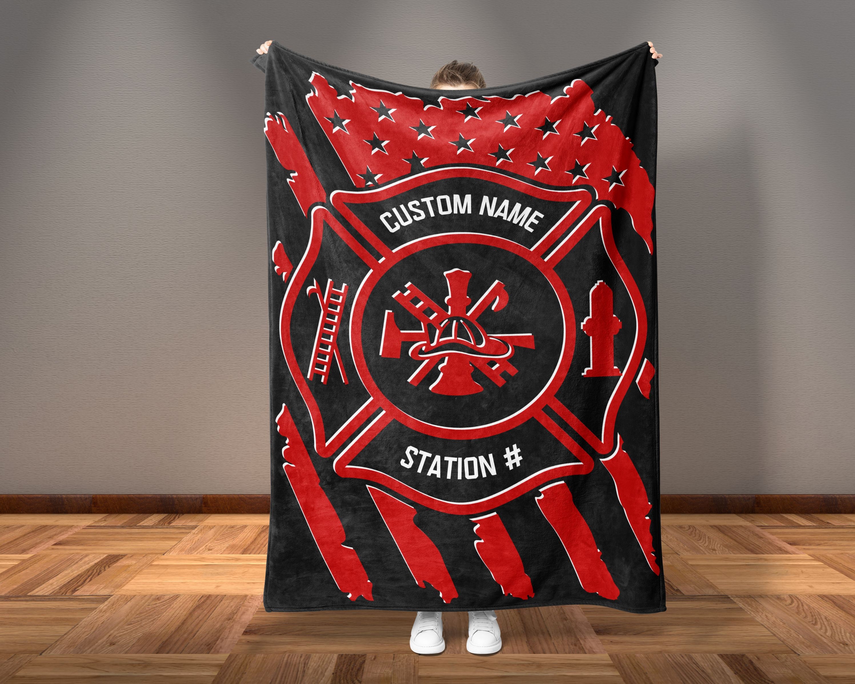 Personalized Firefighter Blanket, Fire Academy Graduation Gift Custom ...