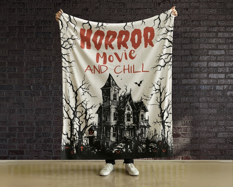 Horror Movie Blanket Movie Lover Gift, Movie Night Blanket Sofa Throw ...