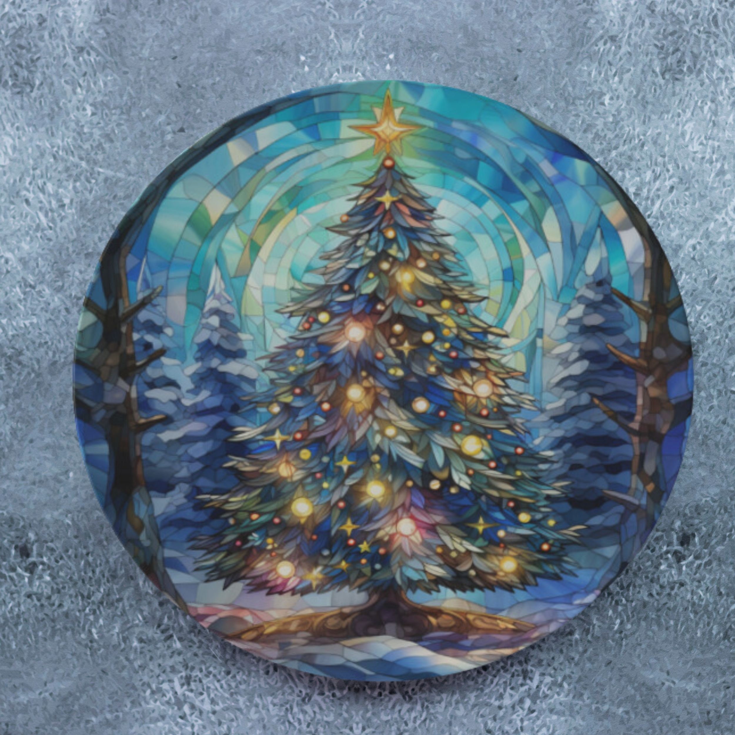 Bone China Christmas Tree Plate, Christmas Dinner Plate Winter Kitchen ...