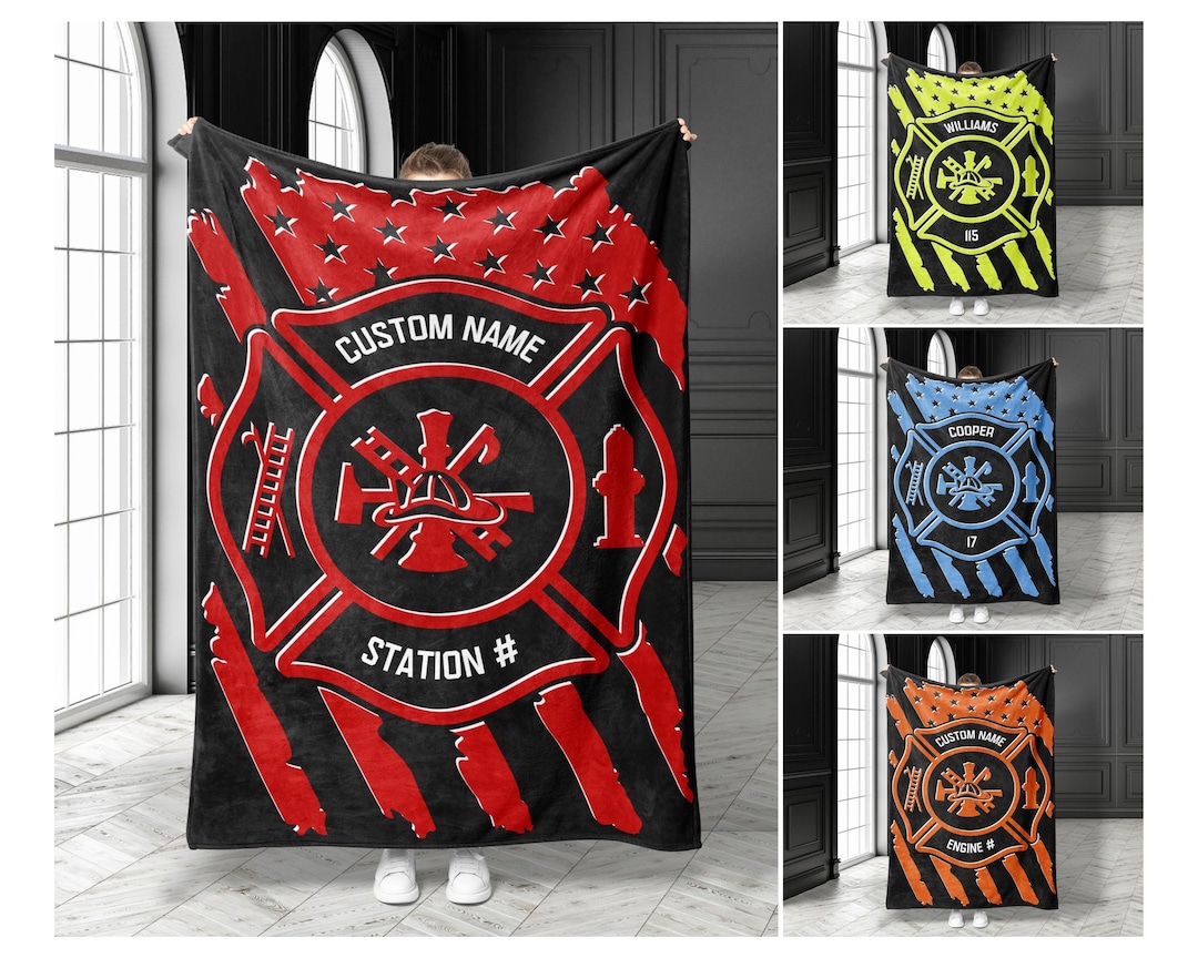 Personalized Firefighter Blanket, Fire Academy Graduation Gift Custom ...