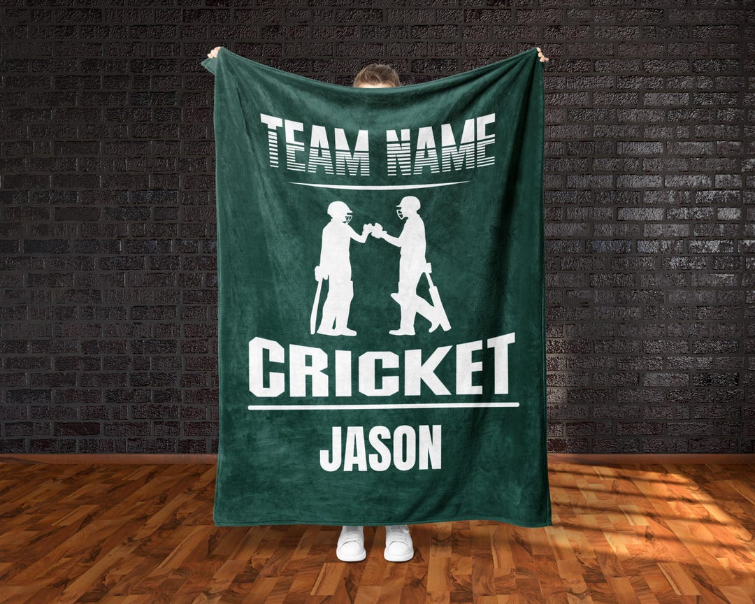 Custom Cricket Blanket With Name Personalized Cricket Fan Gift, Senior ...