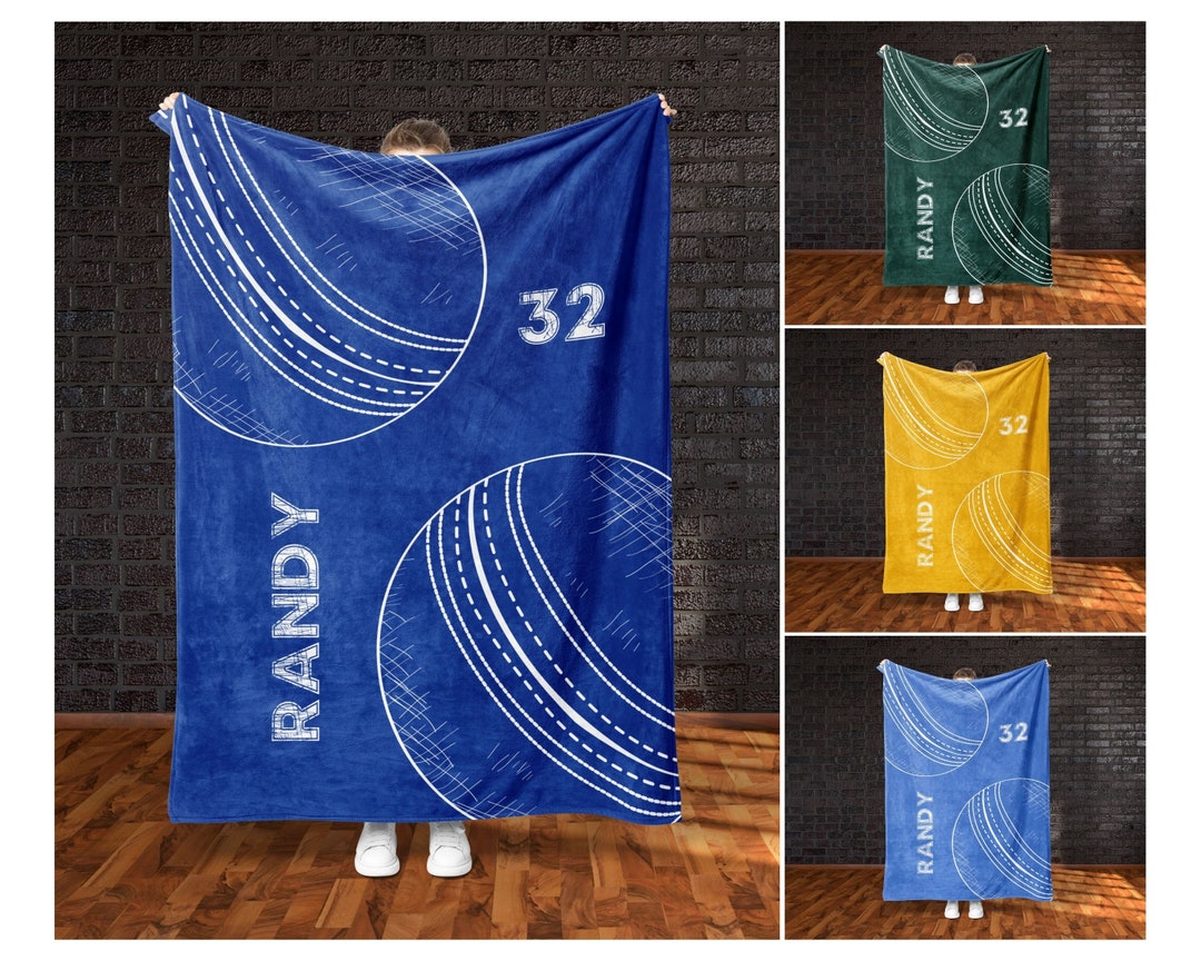 Custom Cricket Blanket With Name Personalized Cricket Fan Gift, Senior ...