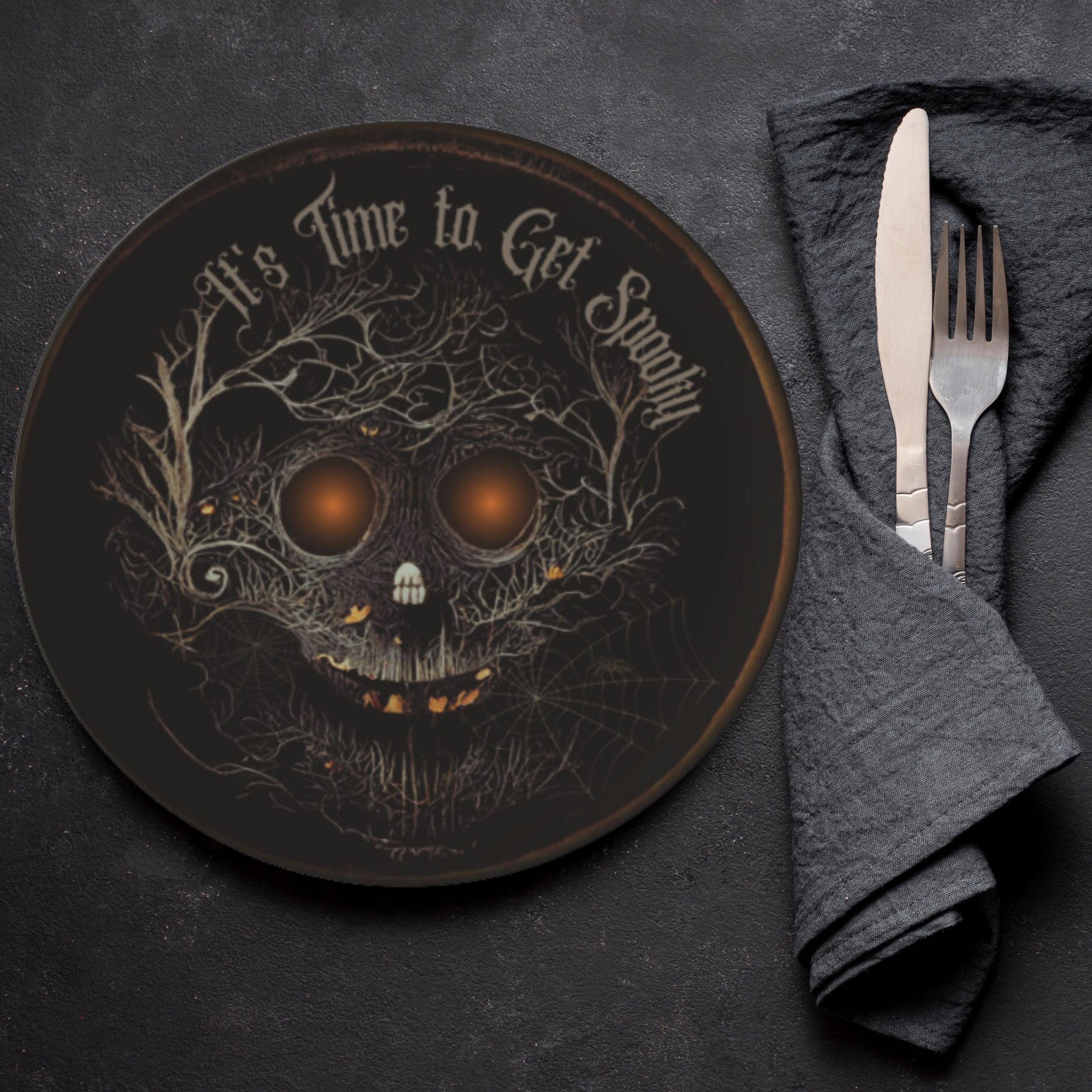 Scary Halloween China Plate Halloween Party Plates Dining Set - Etsy