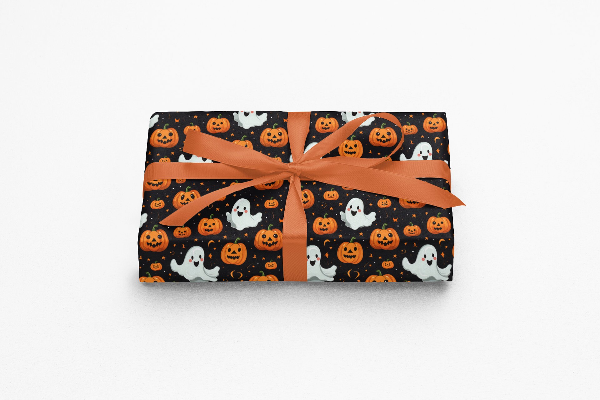 Ghost Wrapping Paper Cute Halloween Wrapping Paper 6 Foot Pumpkin ...