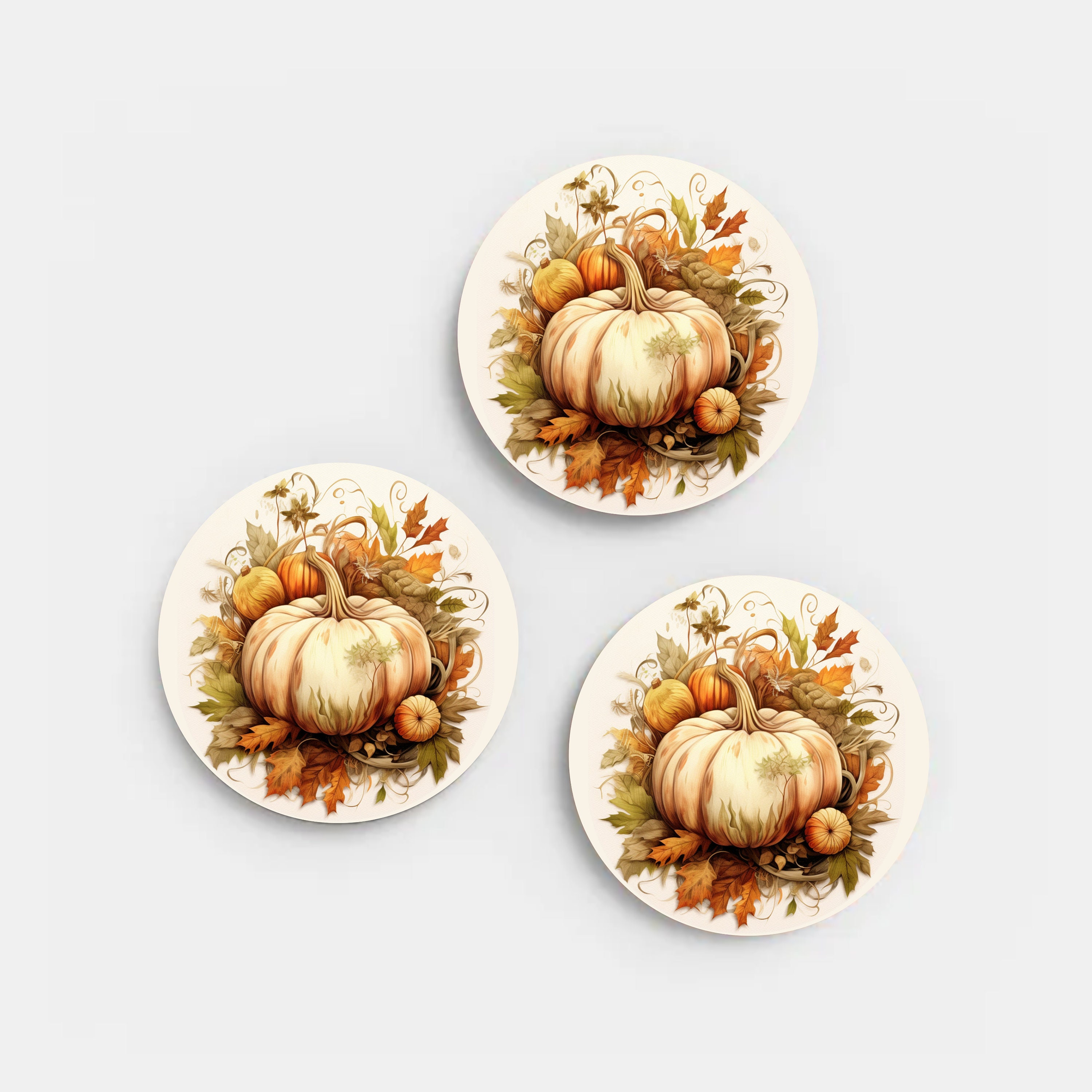 Bone China Pumpkin Plates White Pumpkin Plates Cottagecore Kitchen ...