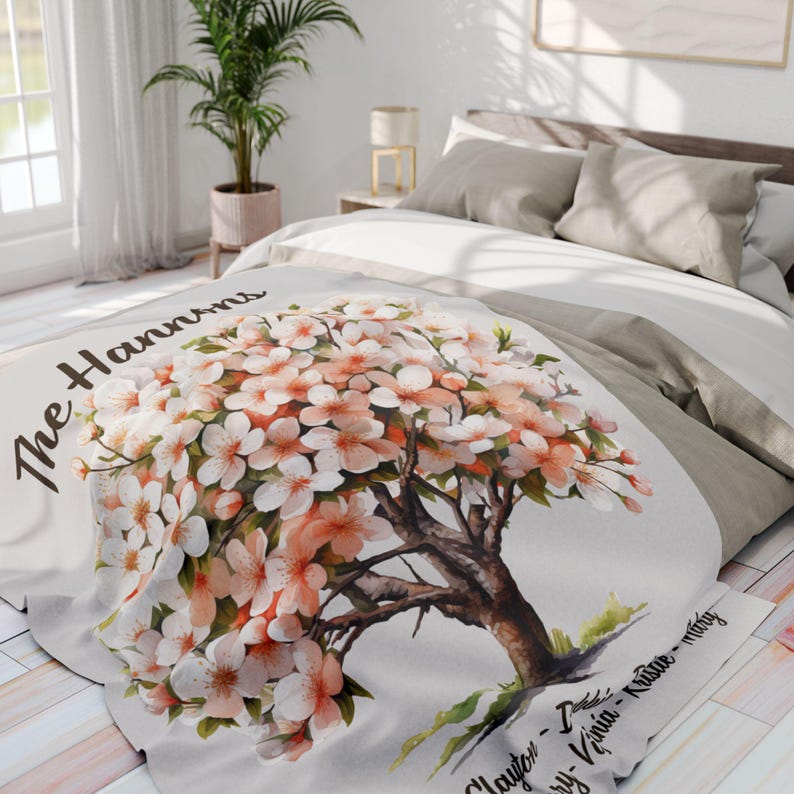Family Tree Blanket Personalized Family Keepsake, Throw Blanket Gift ...