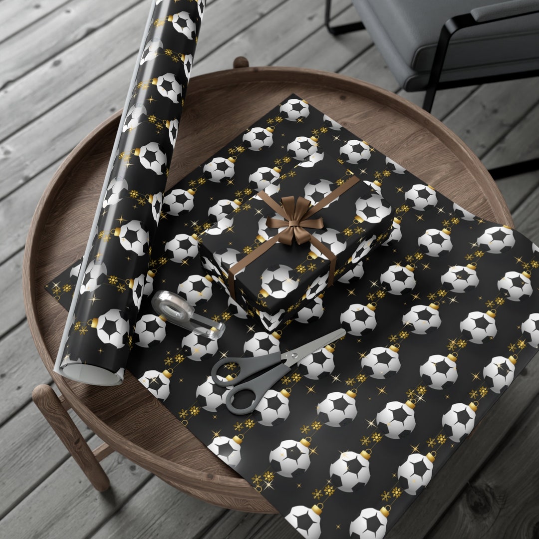 Soccer Christmas Wrapping Paper, Christmas Wrapping Paper in Rolls ...
