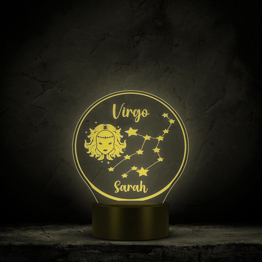 Personalized Virgo Light Virgo Gift Ideas, Custom Night Light Zodiac ...