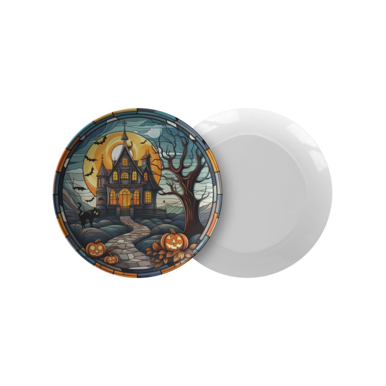 Thermosaf Polymer Halloween Plates Haunted Mansion Haunted House Decor ...