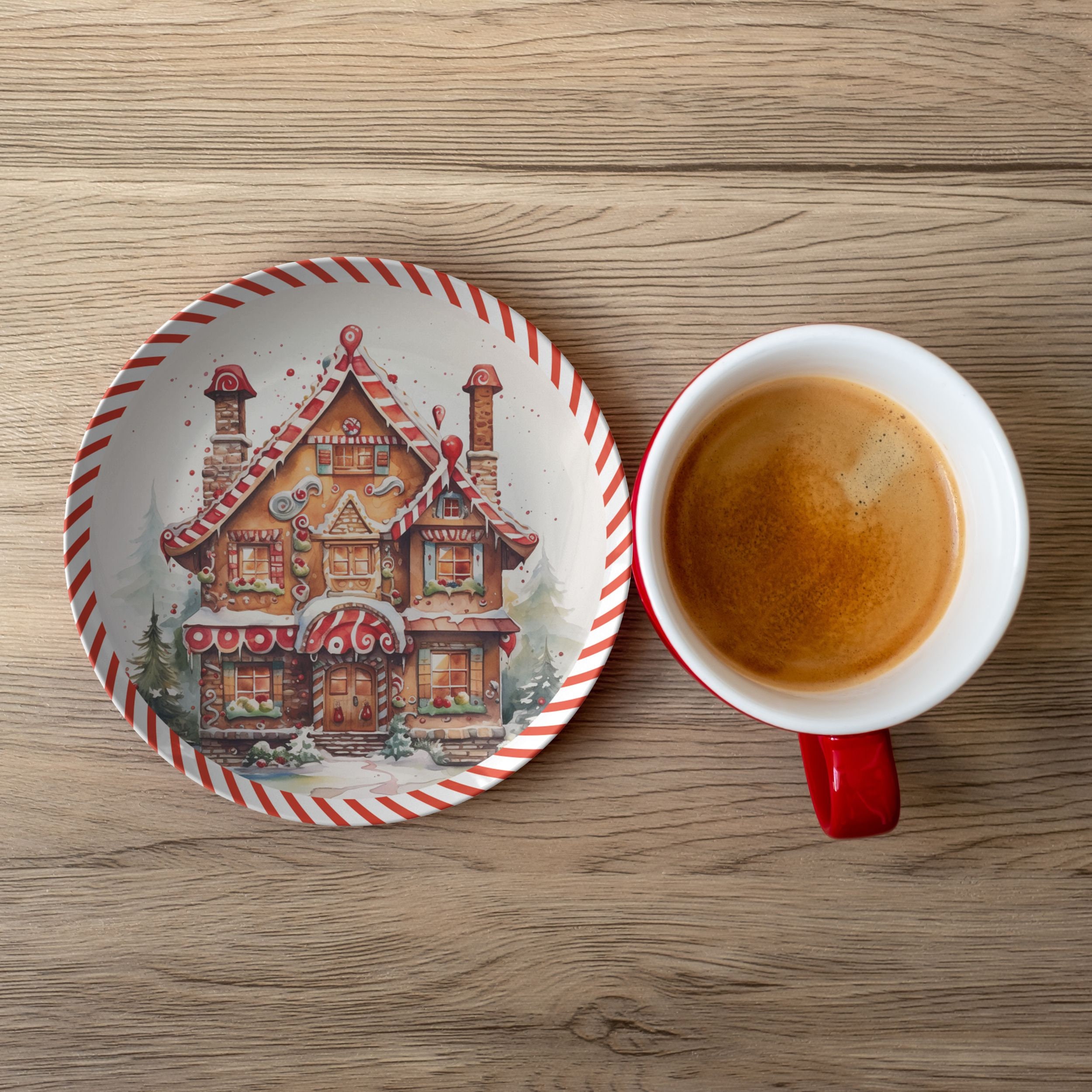 Thermosaf Polymer Gingerbread House Christmas Plate, Gingerbread ...