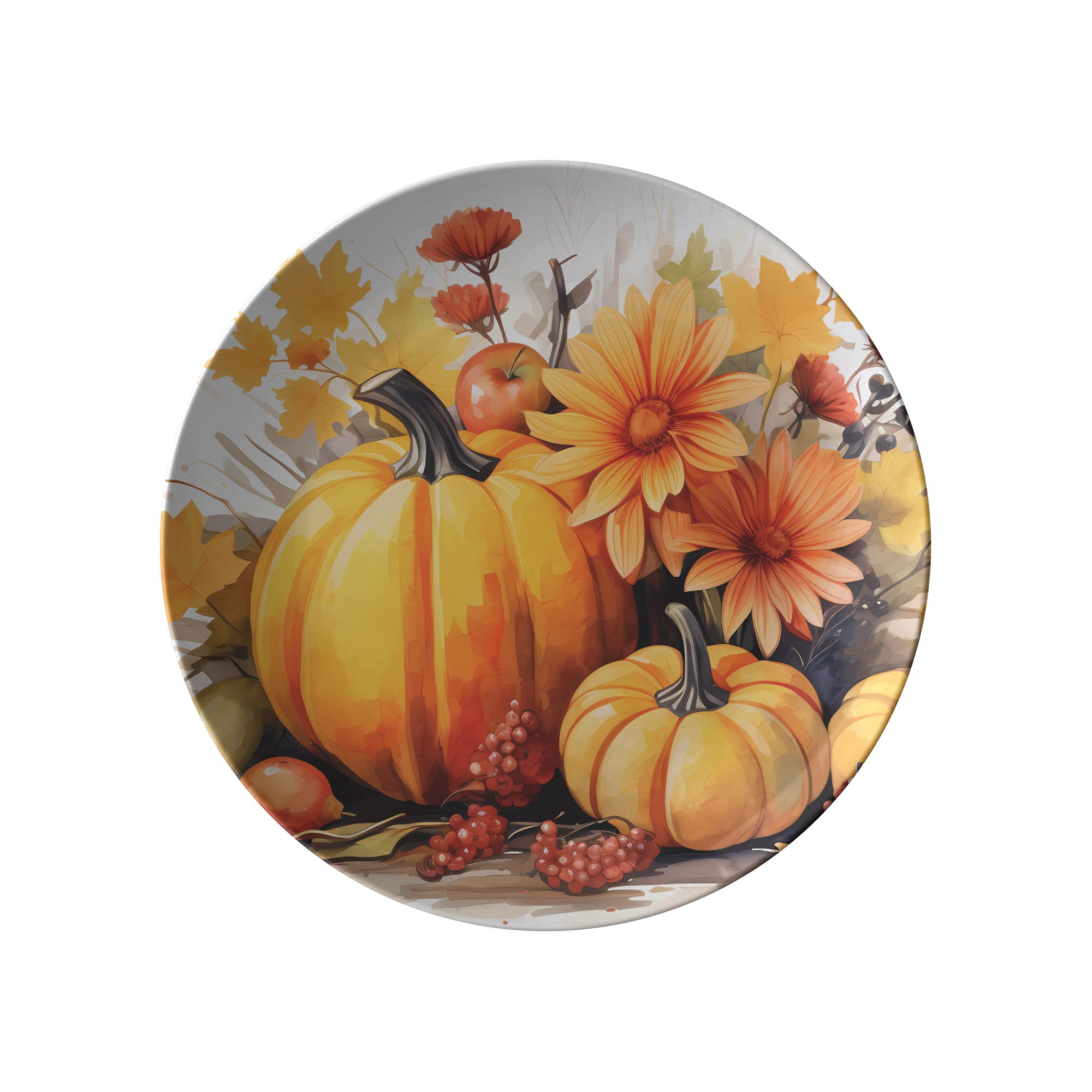 Thermosaf Polymer Rustic Fall Pumpkin Plates Autumn Decor Rustic Fall ...