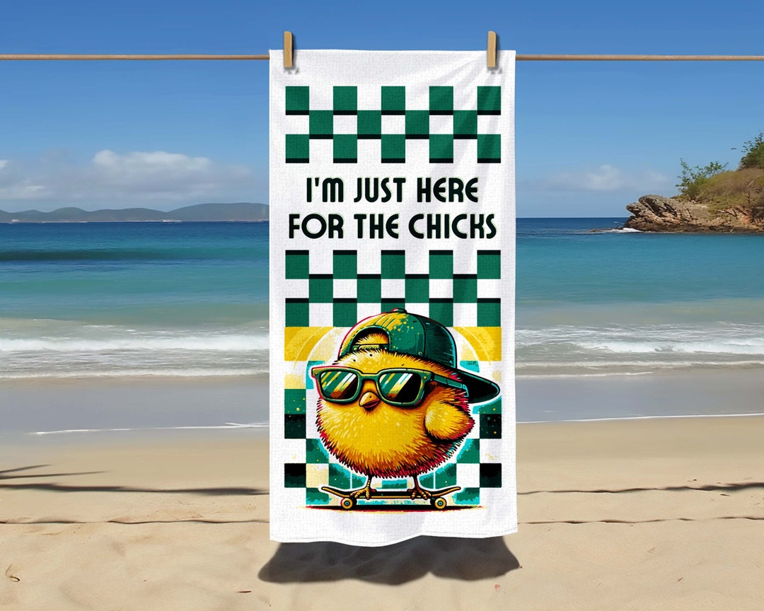 Funny Retro Checkered Beach Towel Unique Summer Gift, Vacation Gift ...