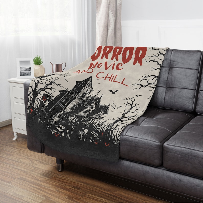 Horror Movie Blanket Movie Lover Gift, Movie Night Blanket Sofa Throw ...