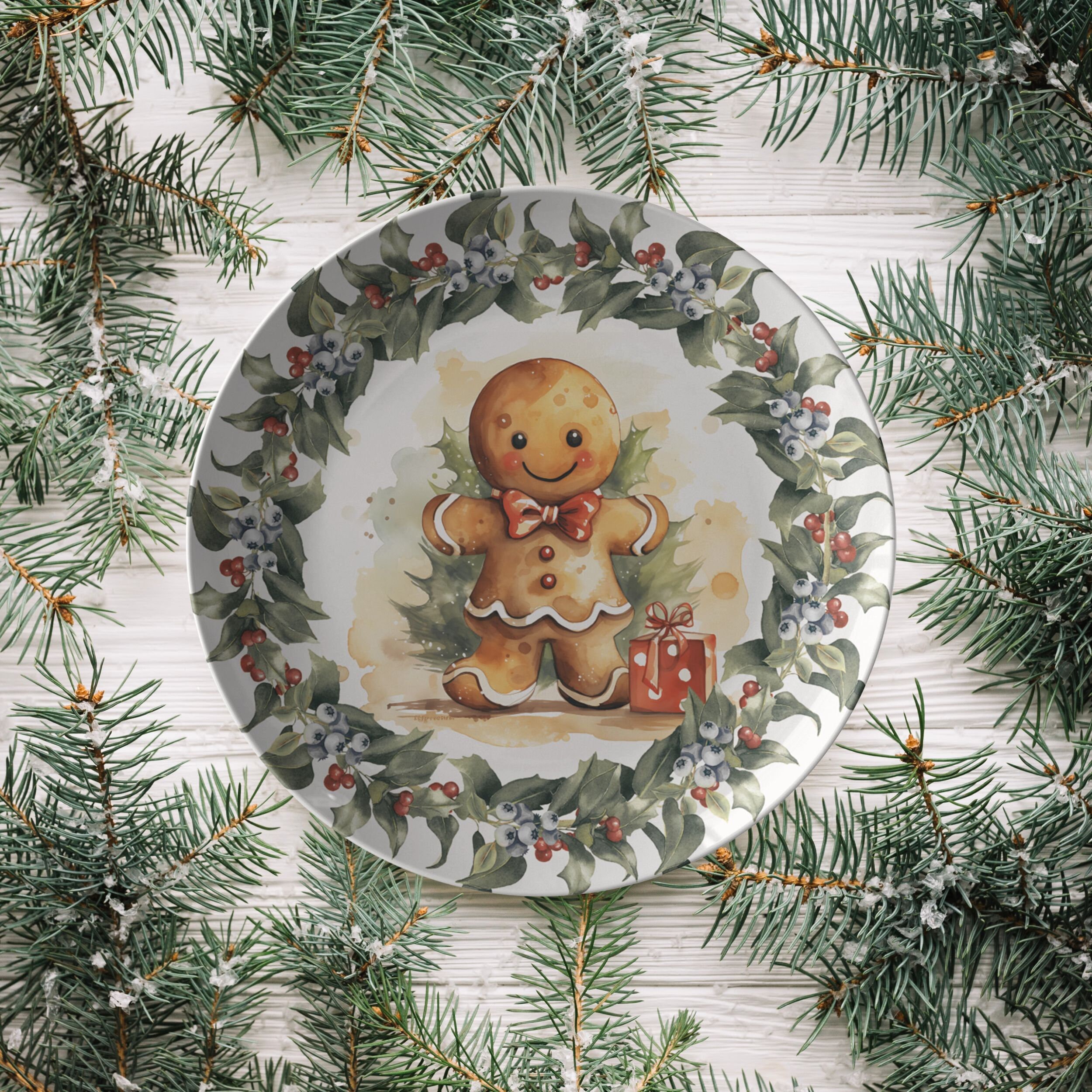 Thermosaf Polymer Gingerbread Man Christmas Plate, Gingerbread ...