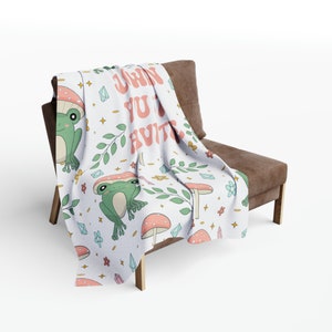 Frog Cottagecore Blanket Soft Cozy Fall Blanket Pastel Sofa Throw ...