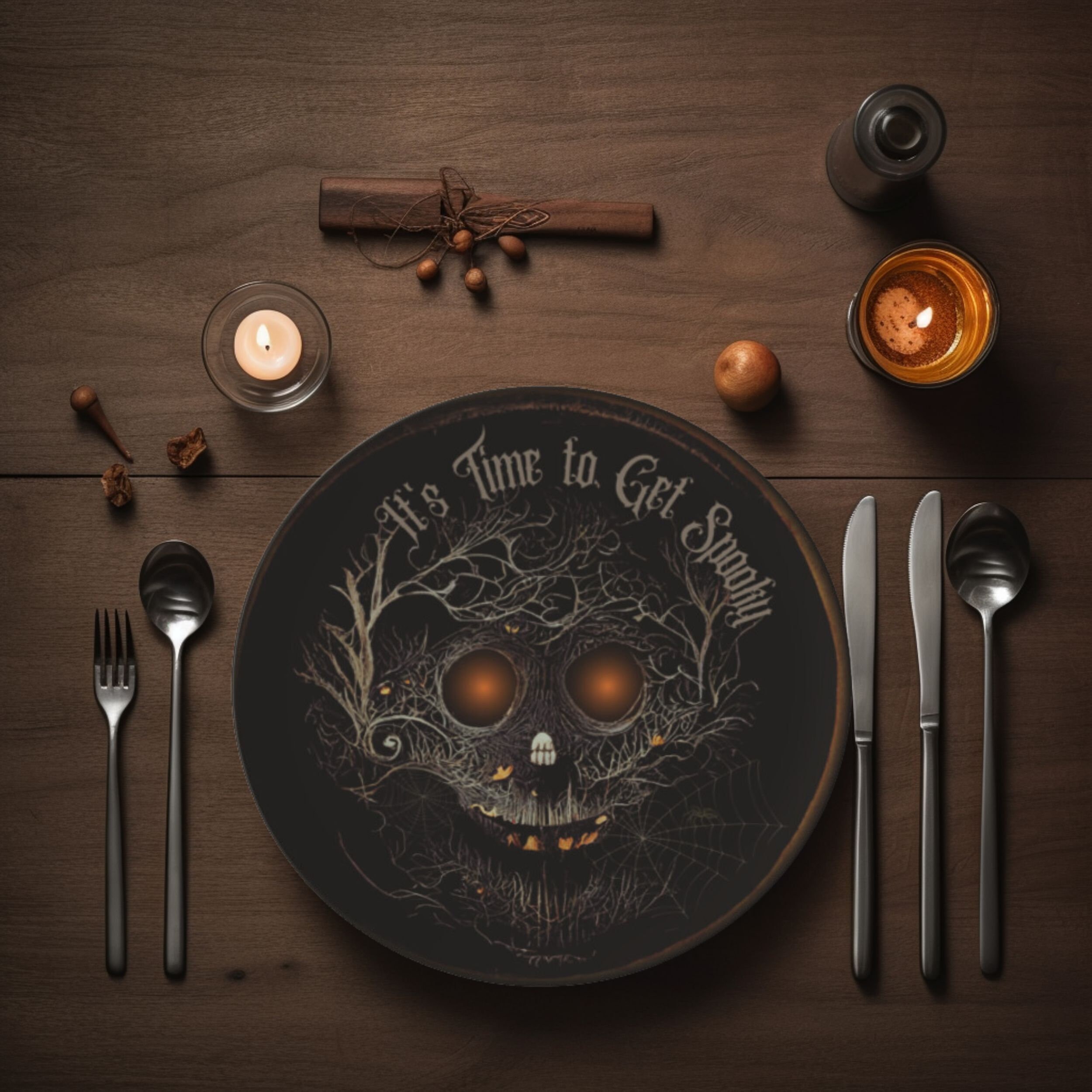 Scary Halloween China Plate Halloween Party Plates Dining Set - Etsy