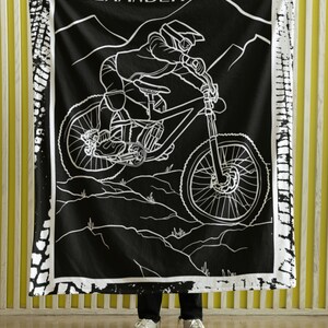 Personalized Mountain Bike Blanket Custom Mountain Bike Gift, Minky ...