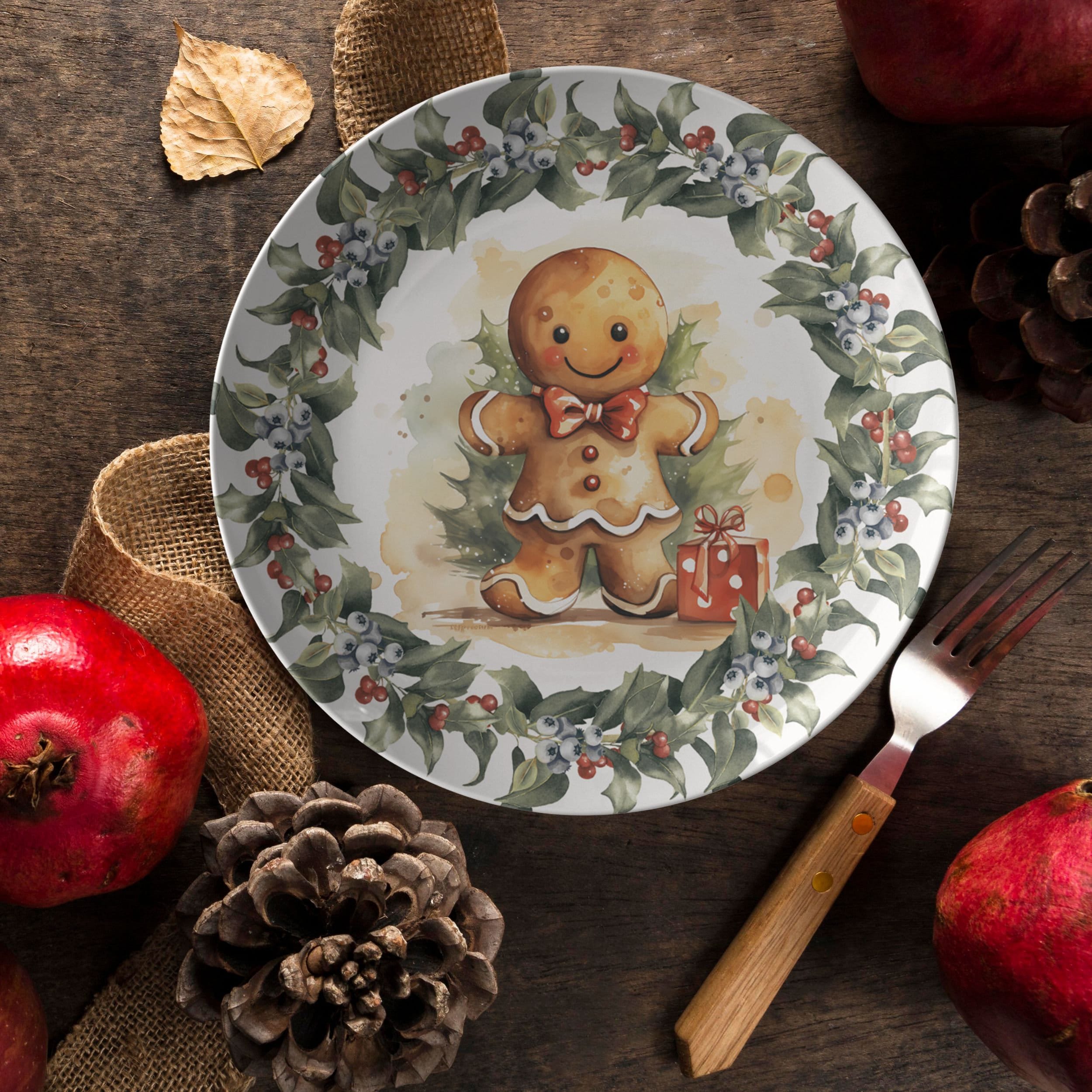 Thermosaf Polymer Gingerbread Man Christmas Plate, Gingerbread ...