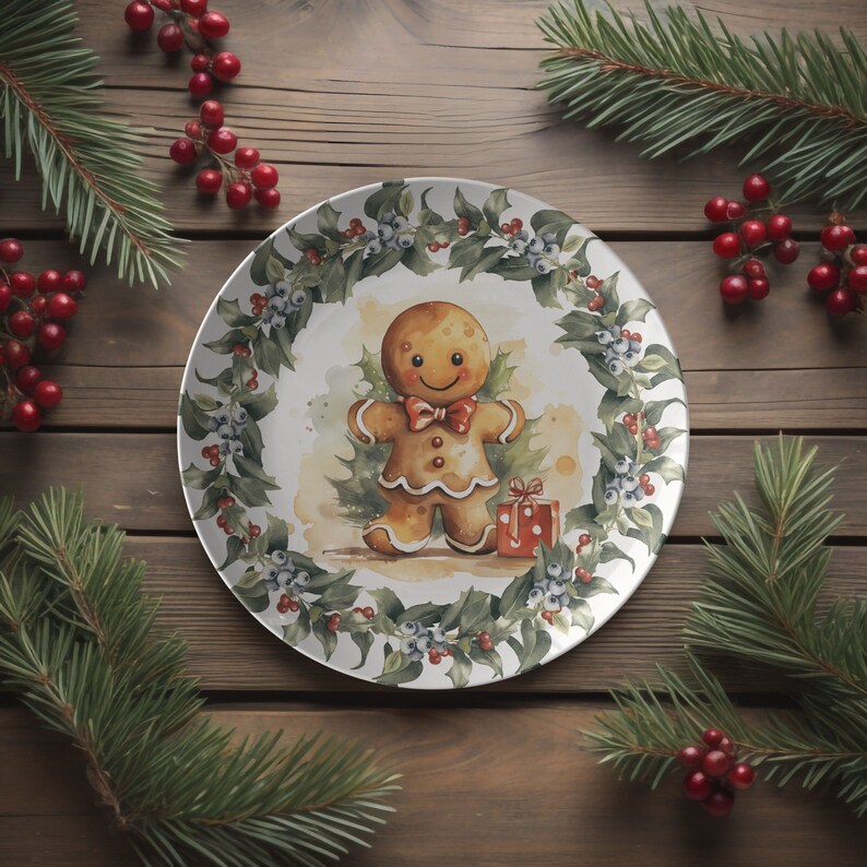 Thermosaf Polymer Gingerbread Man Christmas Plate, Gingerbread ...