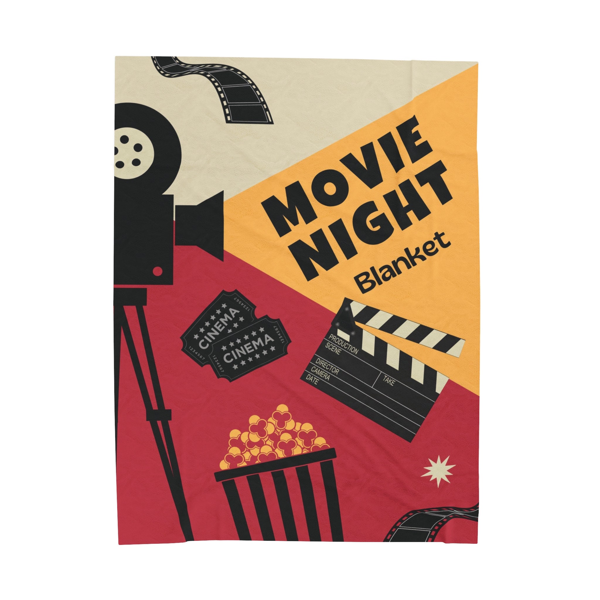 Personalized Movie Night Blanket Unique Retro Throw Blanket ...