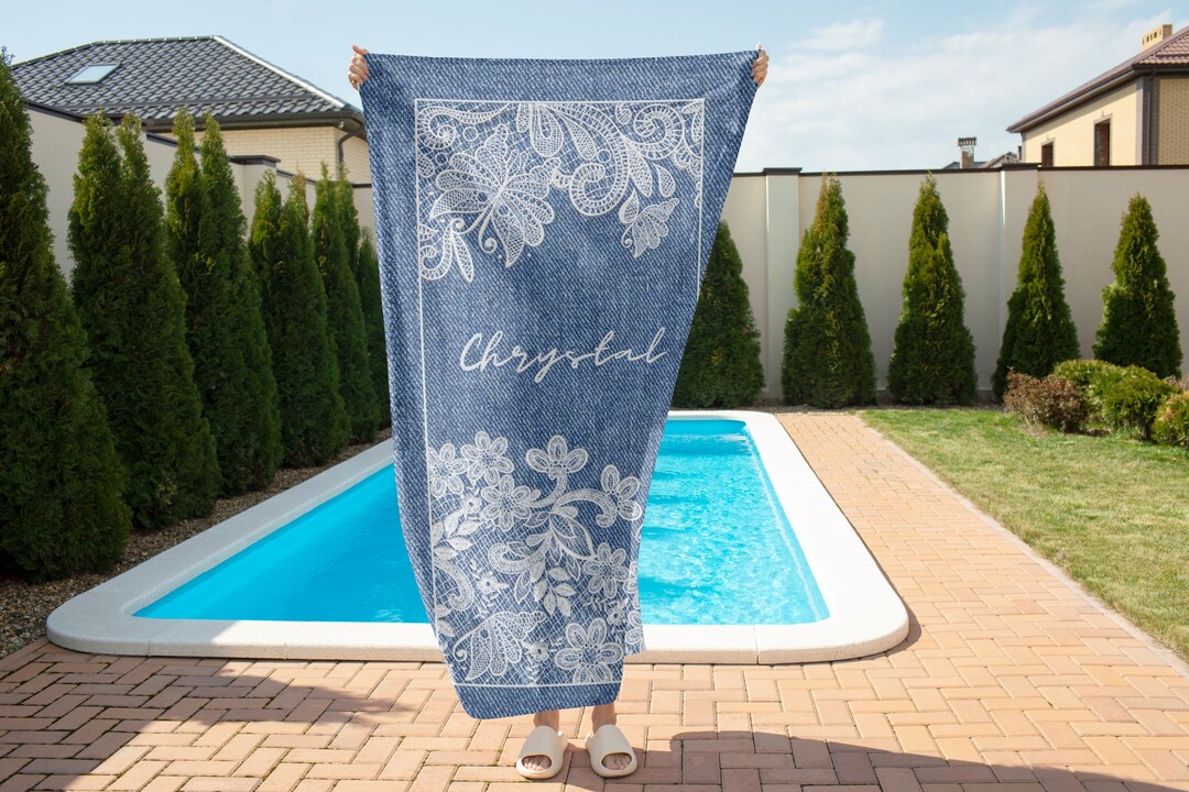 Personalized Beach Towel Retro 80s Theme Custom Gift for Her, 1980s ...