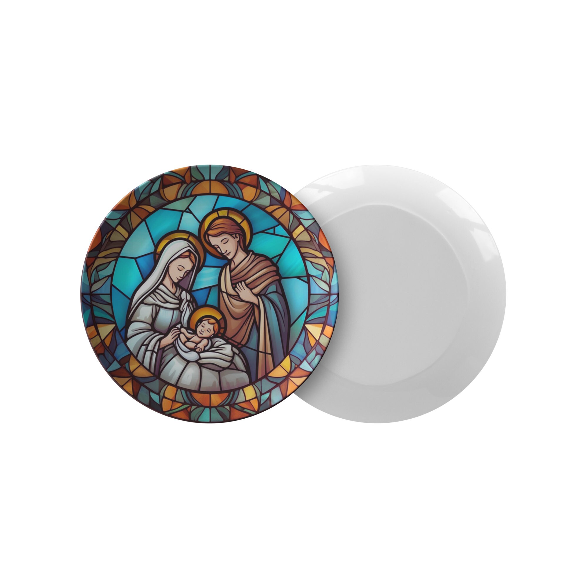 Thermosaf Polymer Christmas Nativity Scene Dinner Plate, Christmas ...