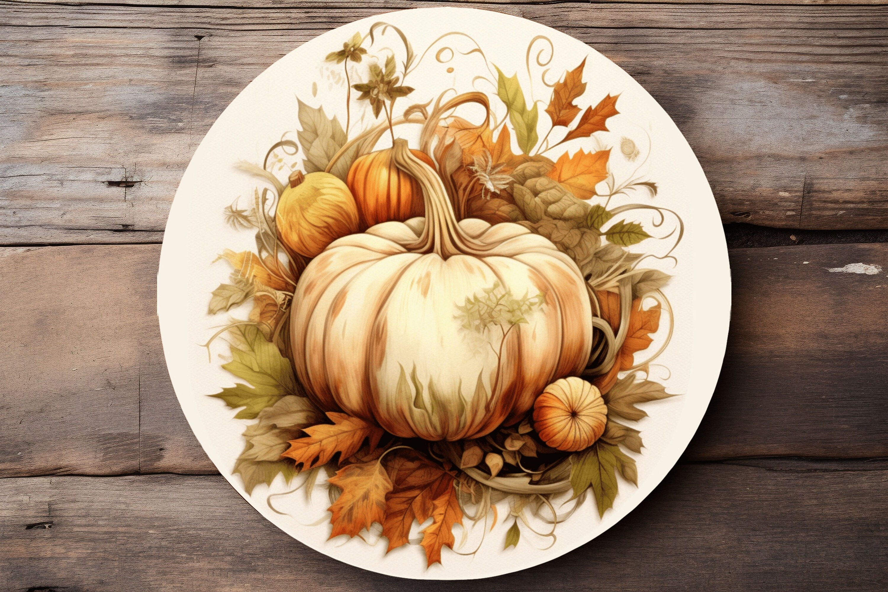 Bone China Pumpkin Plates White Pumpkin Plates Cottagecore Kitchen ...
