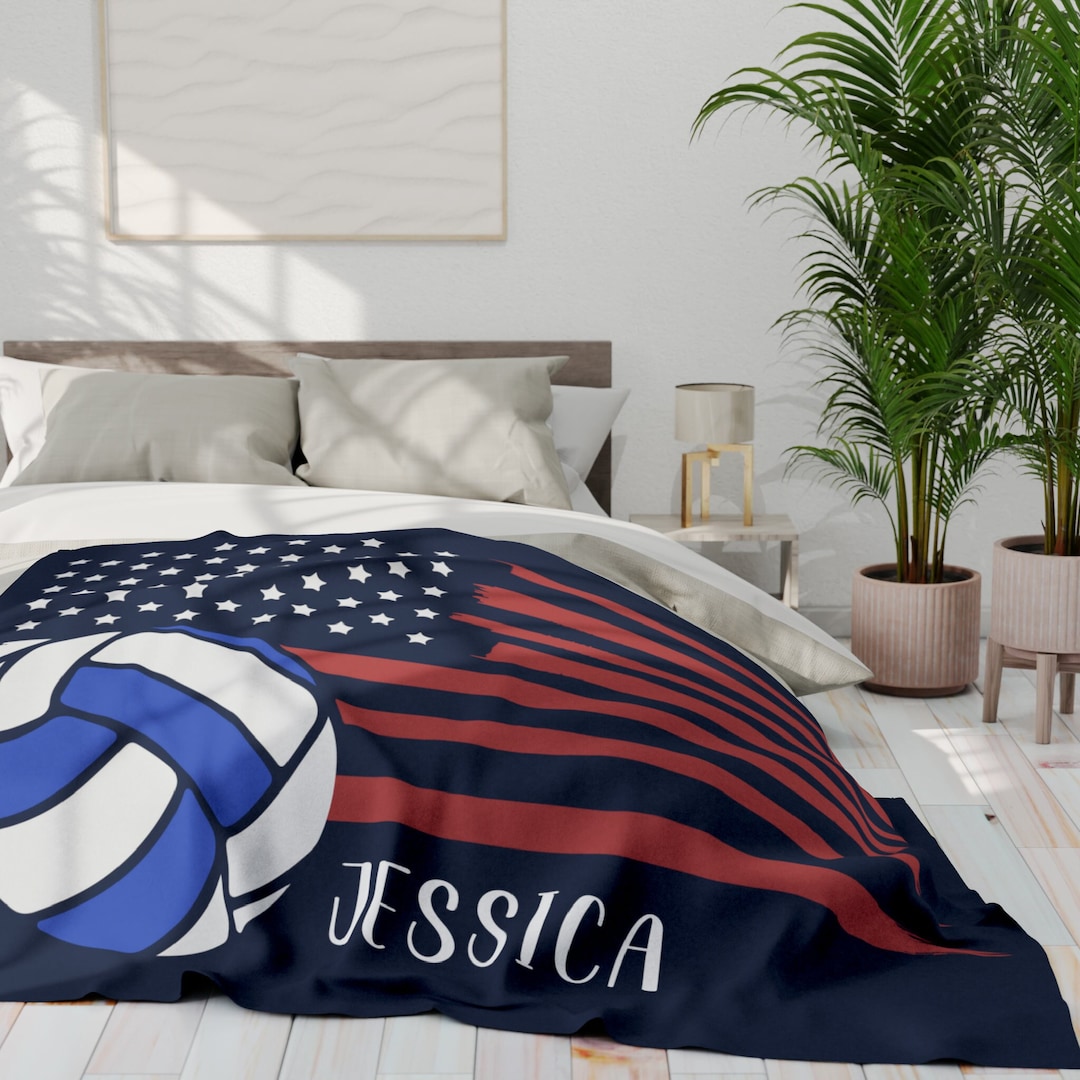 Custom Volleyball Blanket Personalized Volleyball Gift, Personalized ...