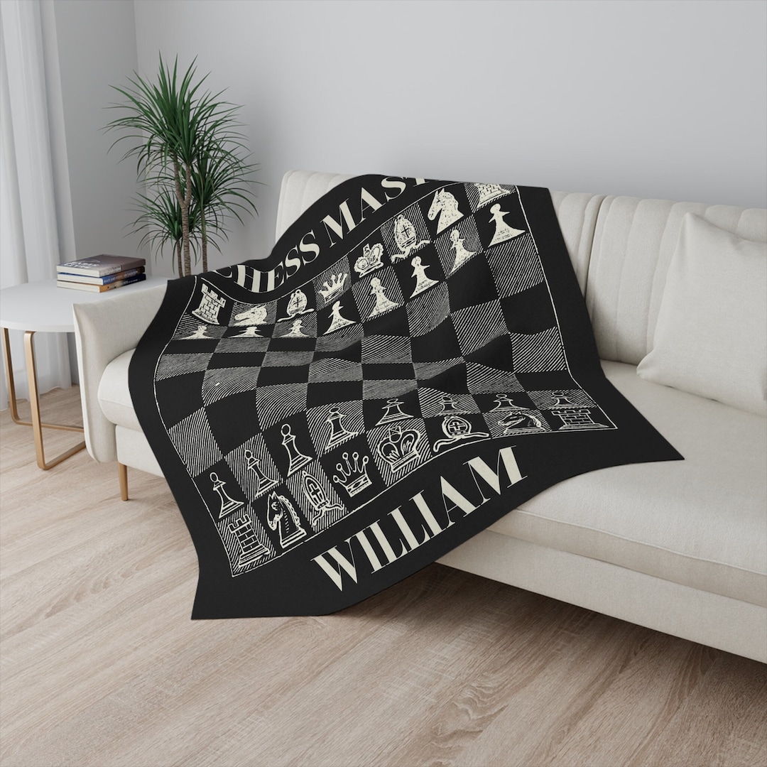 Personalized Chess Board Blanket Chess Player Gift, Custom Chess Gift ...