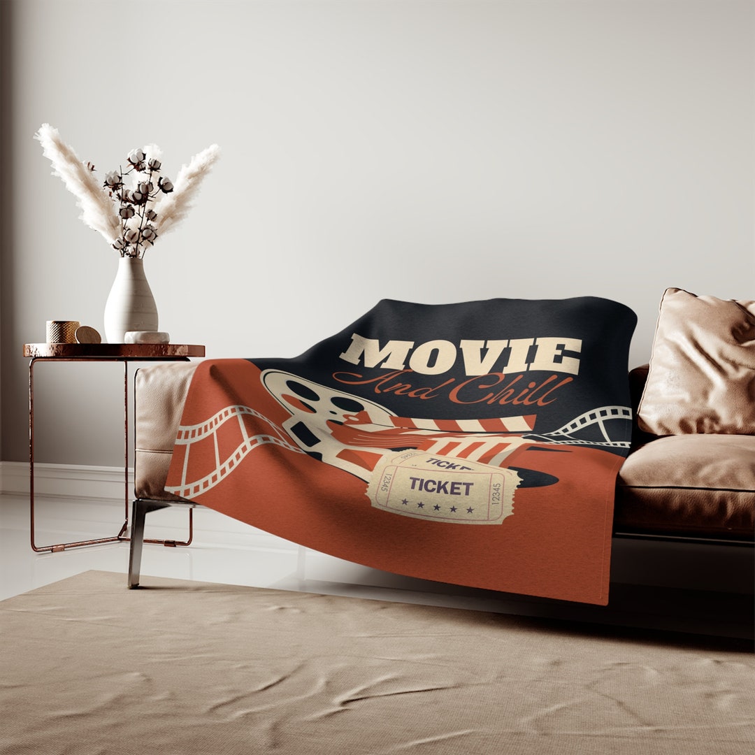 Personalized Movie Night Blanket Unique Retro Throw Blanket ...